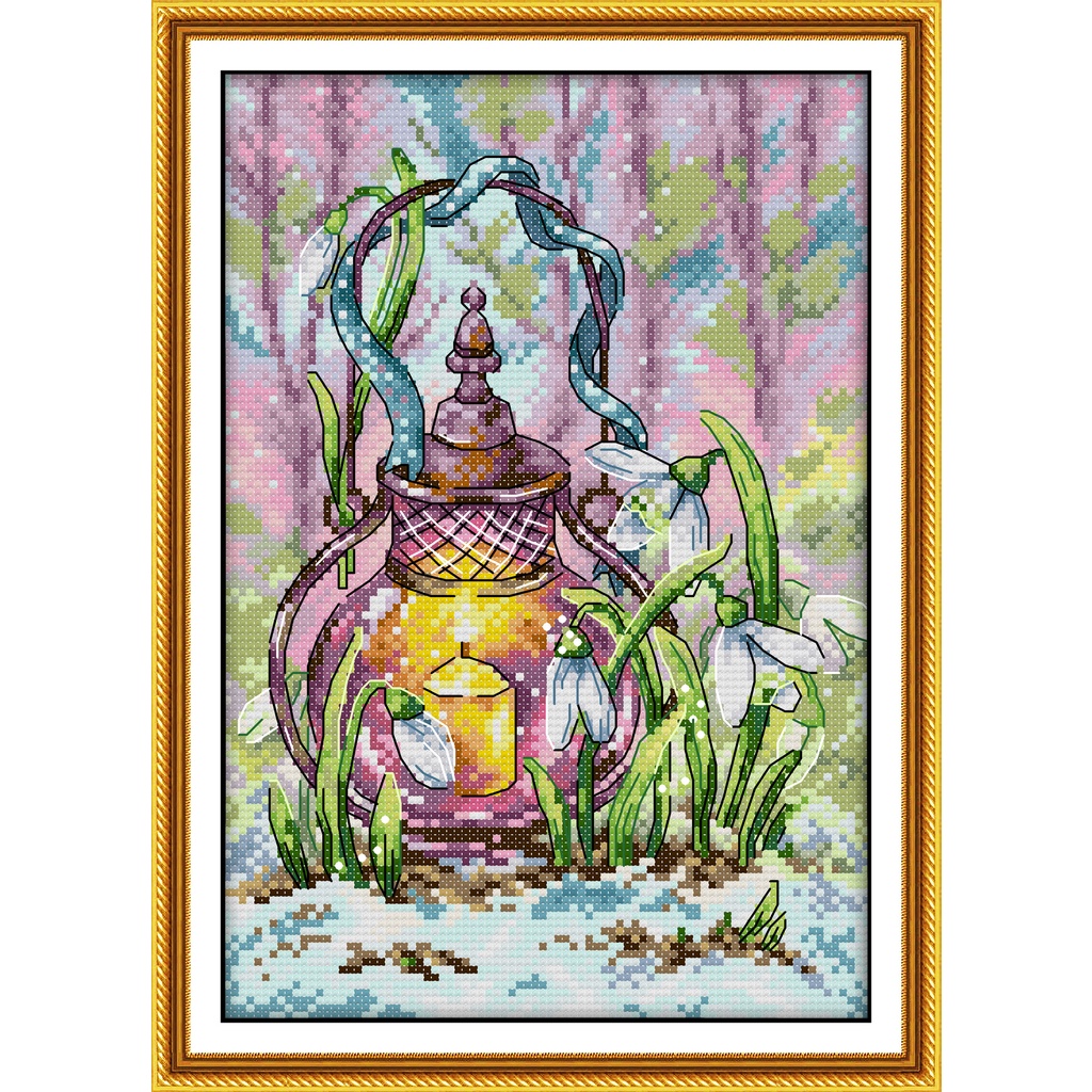Joy Sunday Stamped Cross Stitch Ktis DMC Threads Chinese Cross Stitch ...