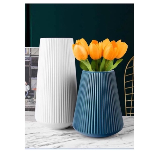 Plastic Vase Simple Scandinavian Style Decorative Vase | Shopee Philippines