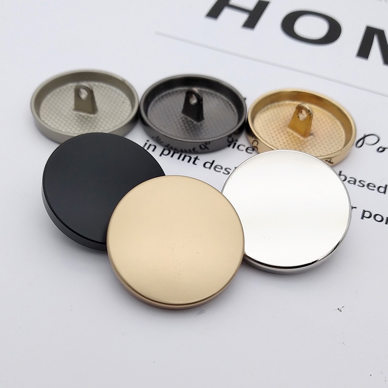 10 Pieces Clothes Decoration Buttons Fashion Simple Shirt Round Metal ...