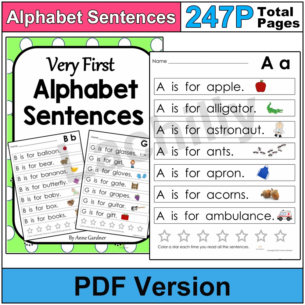 247pages Children Alphabet Sentence Phonics Kids Learning Toys ...