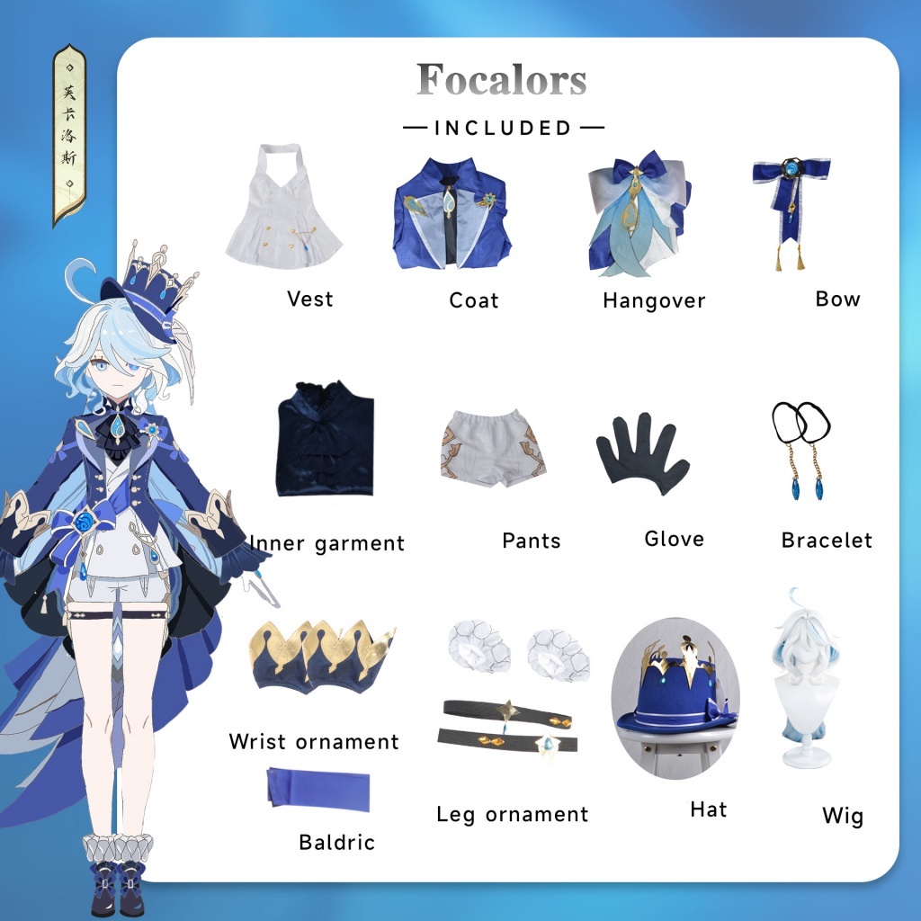 [Ready Stock] Genshin Impact cos clothing Water God Focalors cos ...