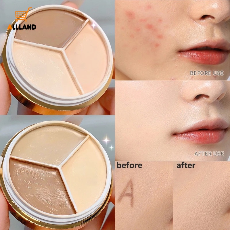3 Colors Mini Concealer Cream/ Professional Face Conceal Palette ...