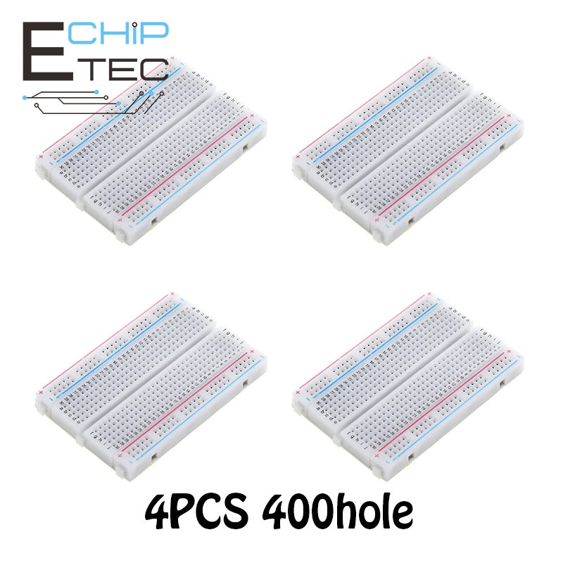 4PCS 400 Point Solderless 8.5CM x 5.5CM PCB Breadboard Mini Universal ...