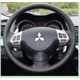 Black Carbon fiber and perforated artificial leather Car Steering Wheel ...