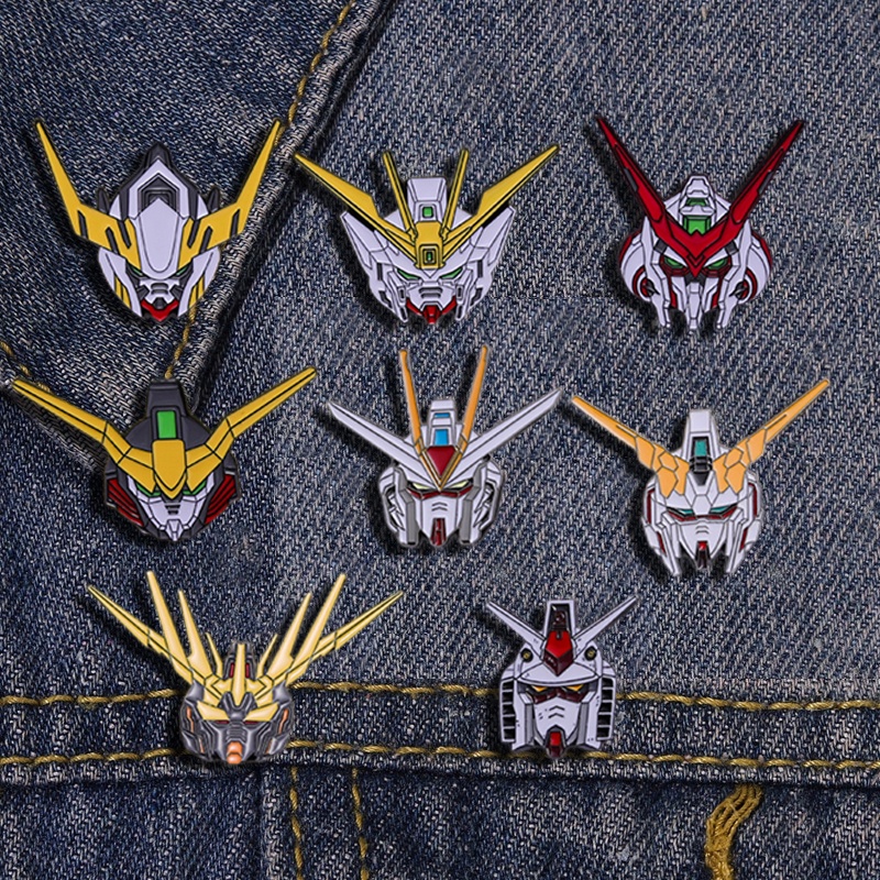 Robot Enamel Pin Cartoon Badge Metal Anime Lapel Clothes Backpack Hat ...