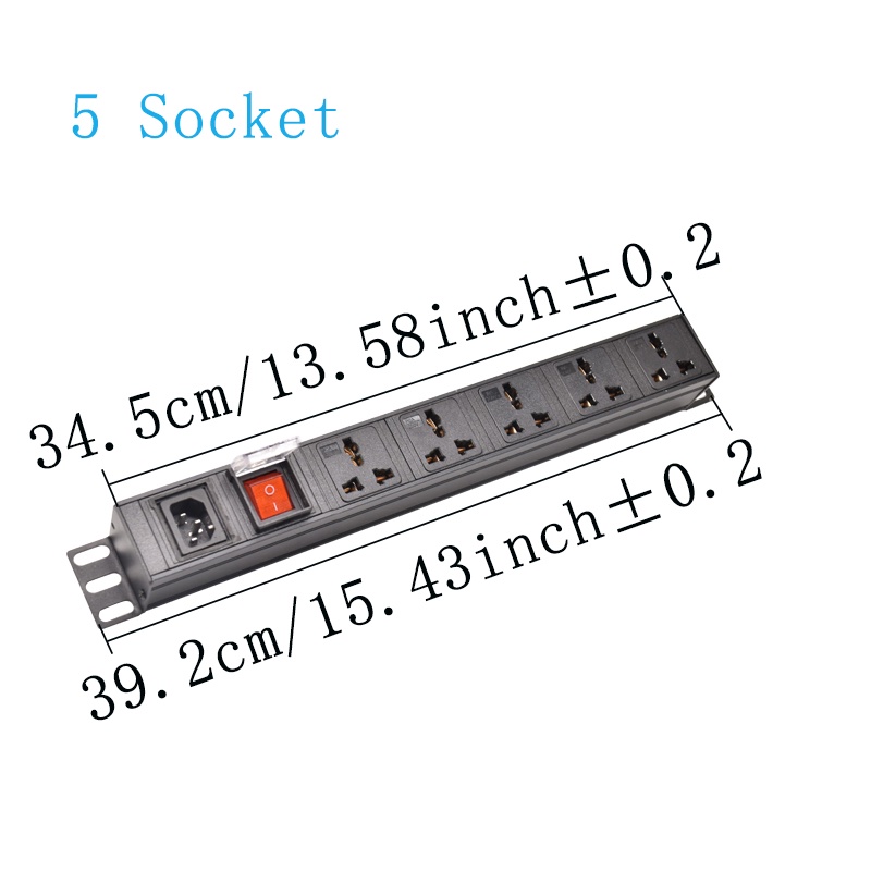 C14 Power Input Pdu Power Distribution Unit 2 12 Bit Universal Hole