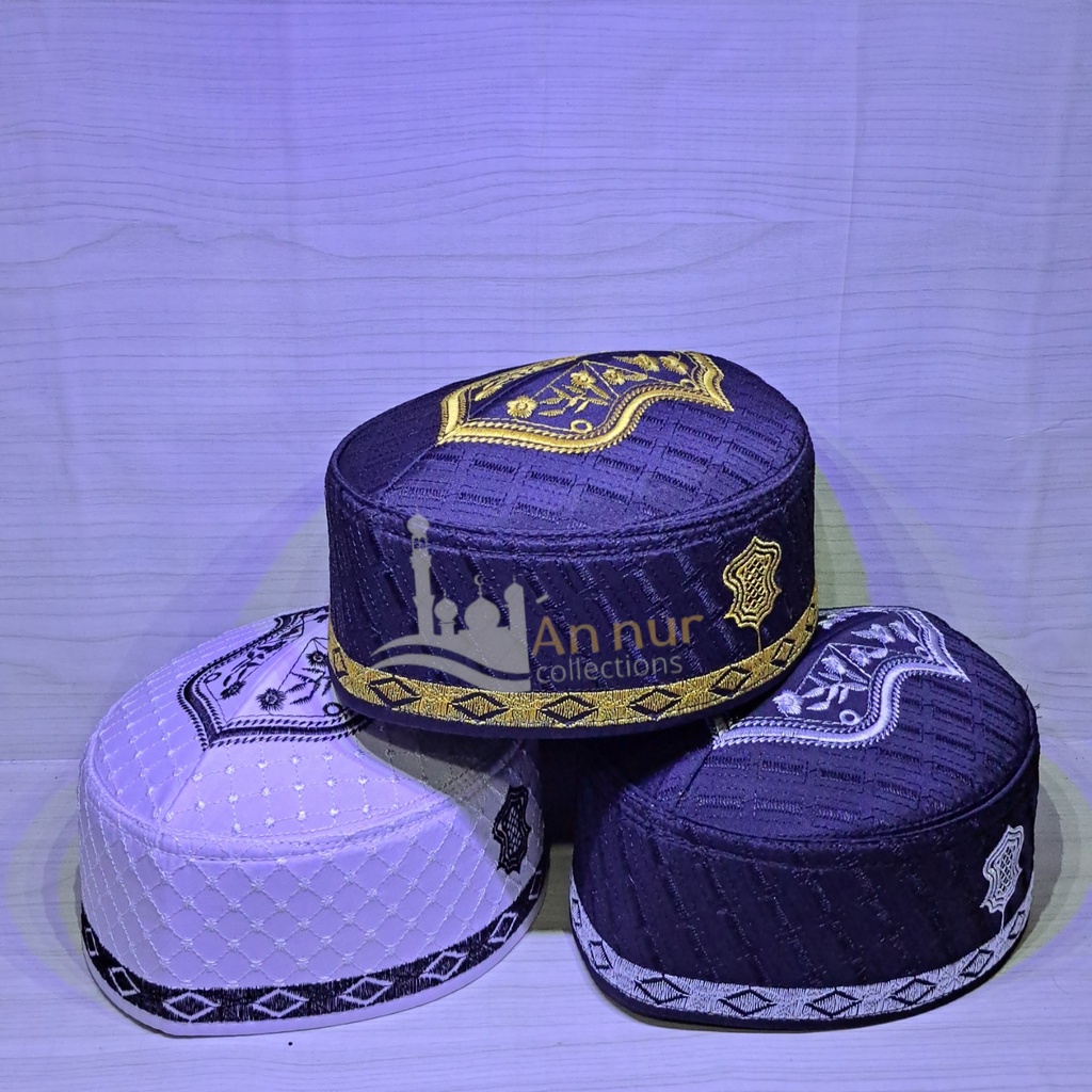 Malaysian Skullcap Caps With National SONGKOK Plate Motifs | Shopee ...