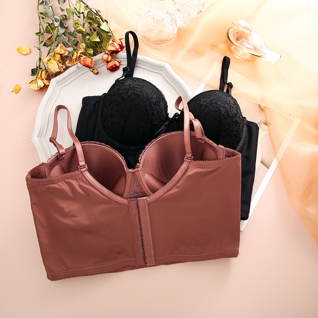 FINETOO Women Push Up Bra Wireless Adjustable Shoulder Straps Top Soft ...