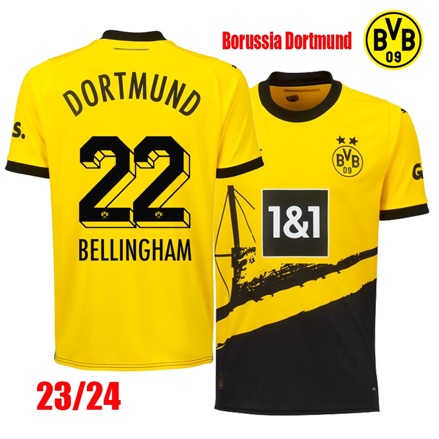 23-24 BELLINGHAM home soccer jerseys 23/24 Borussia Dortmund home ...