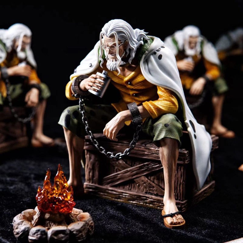 One Piece Silvers Rayleigh Figure 17cm Shanks Anime PVC Figures Statue ...