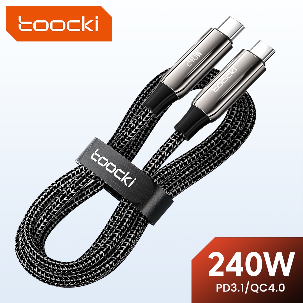 Toocki Type C To Type C Cable QC 4.0 Super Fast Charging Data Cord 240W ...