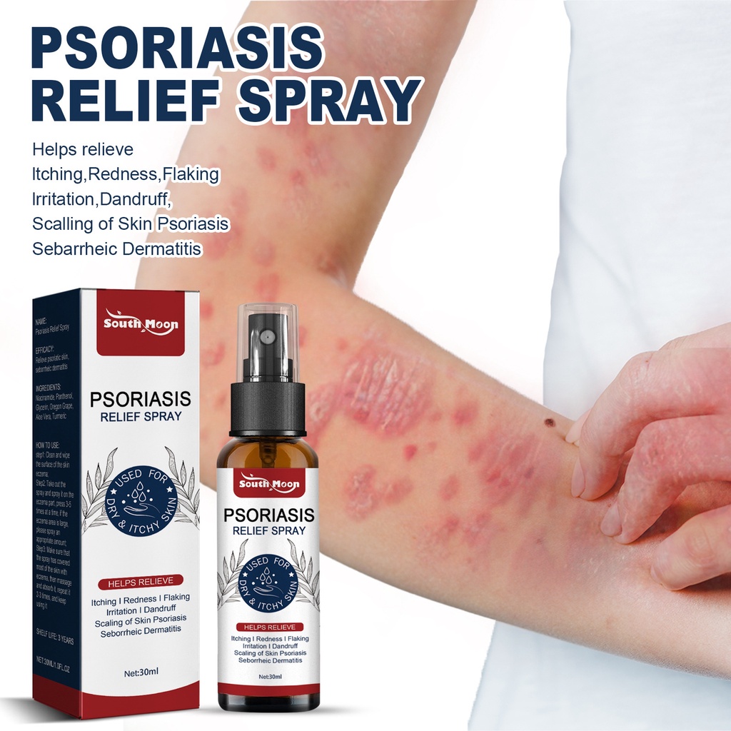 30ml Psoriasis Treatment Spray Hand Foot Scalp Eczema Tinea Anti-itch ...