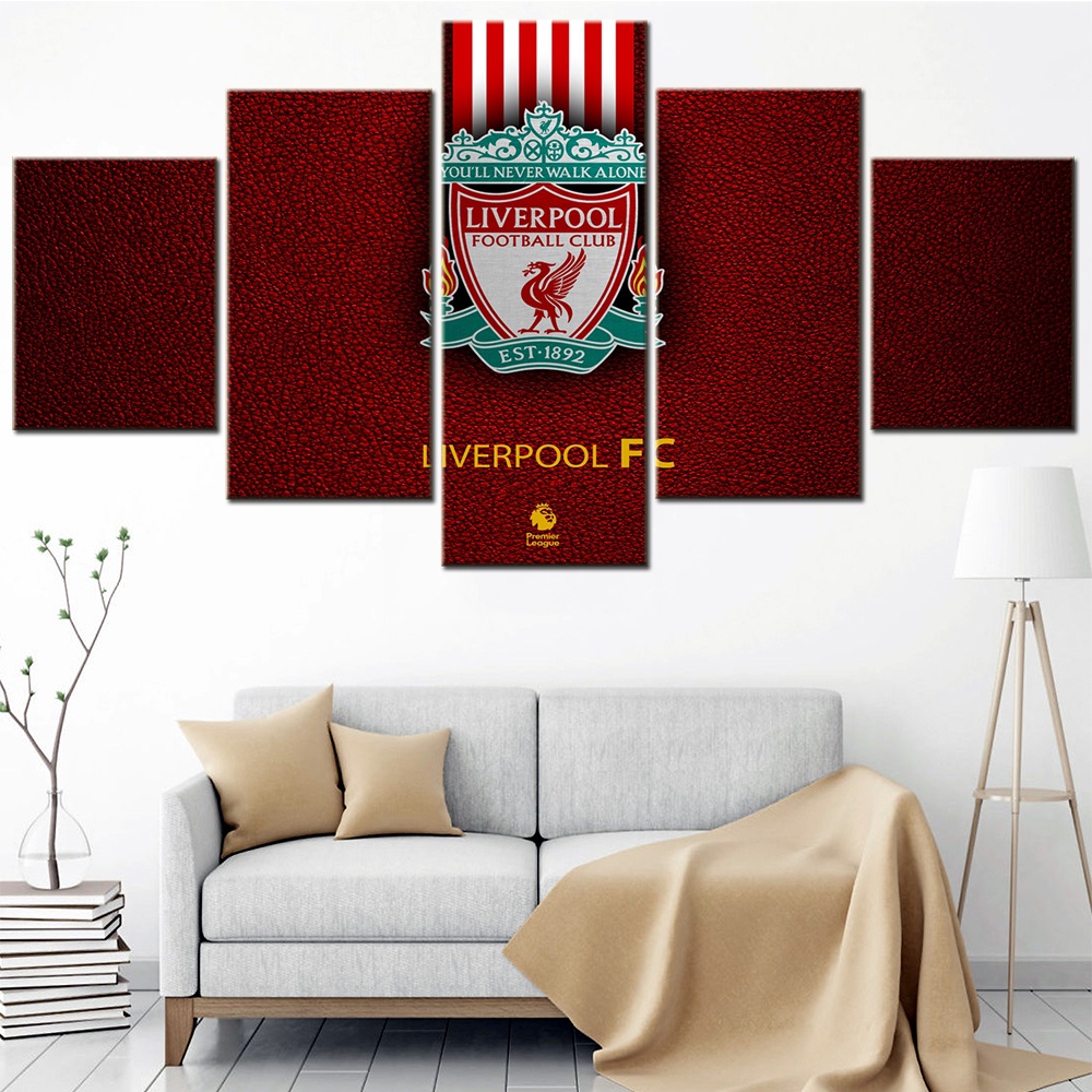 Liverpool Football Canvas Painting 5 Panel Wall Art Picture Home Decor ...