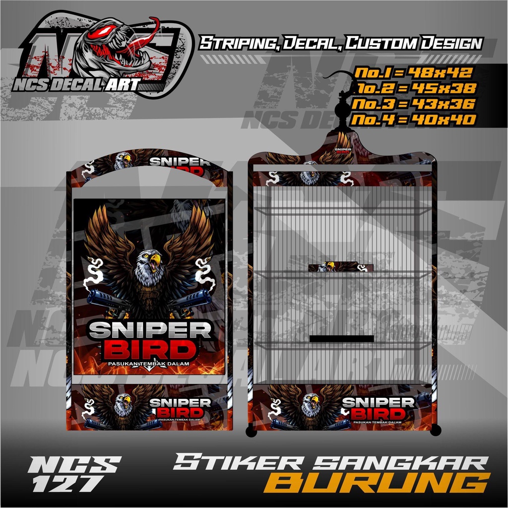 Cage/Bird Cage Decal Sticker Fighter Chirping/master chirping Box ...