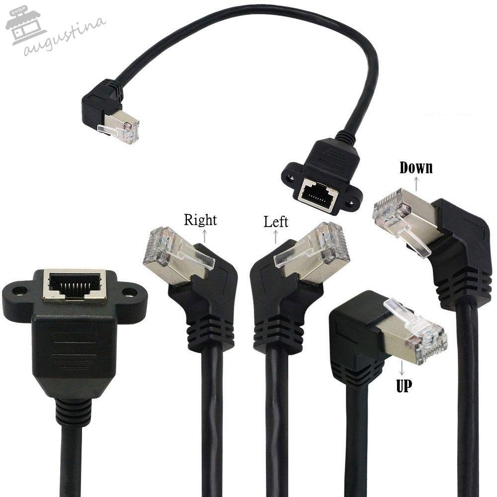 AUGUSTINA RJ45 Cable Five Categories With Ears 0.3m 90 Degree Right ...