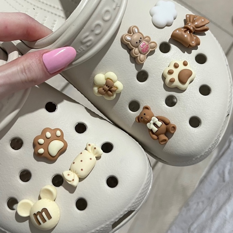 Cartoon Candy Bunny Jibbits for Crocs Pins Paw Cookies Shoe Charms ...