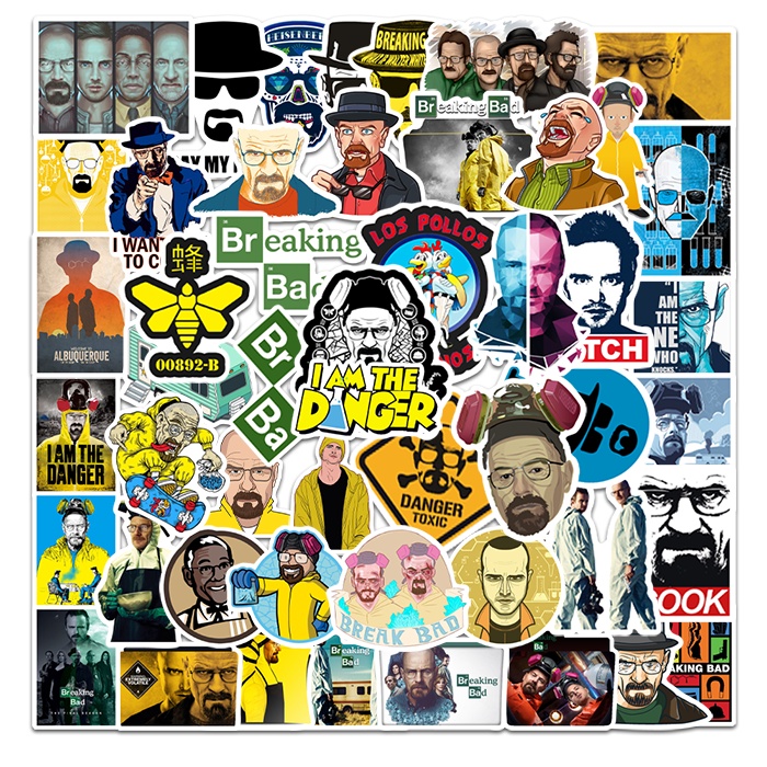 Breaking Bad 50 personalized stickers helmet motorcycle luggage trolley ...