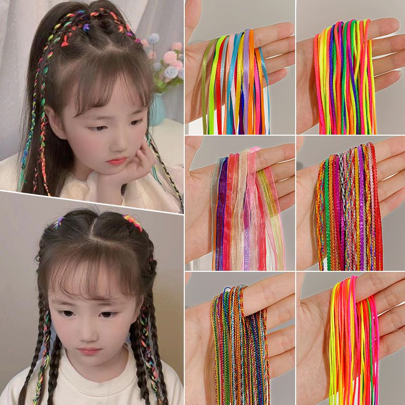 Korean Colorful Braid Headband Dirty Braid Ribbon Hair Band Girls Color ...