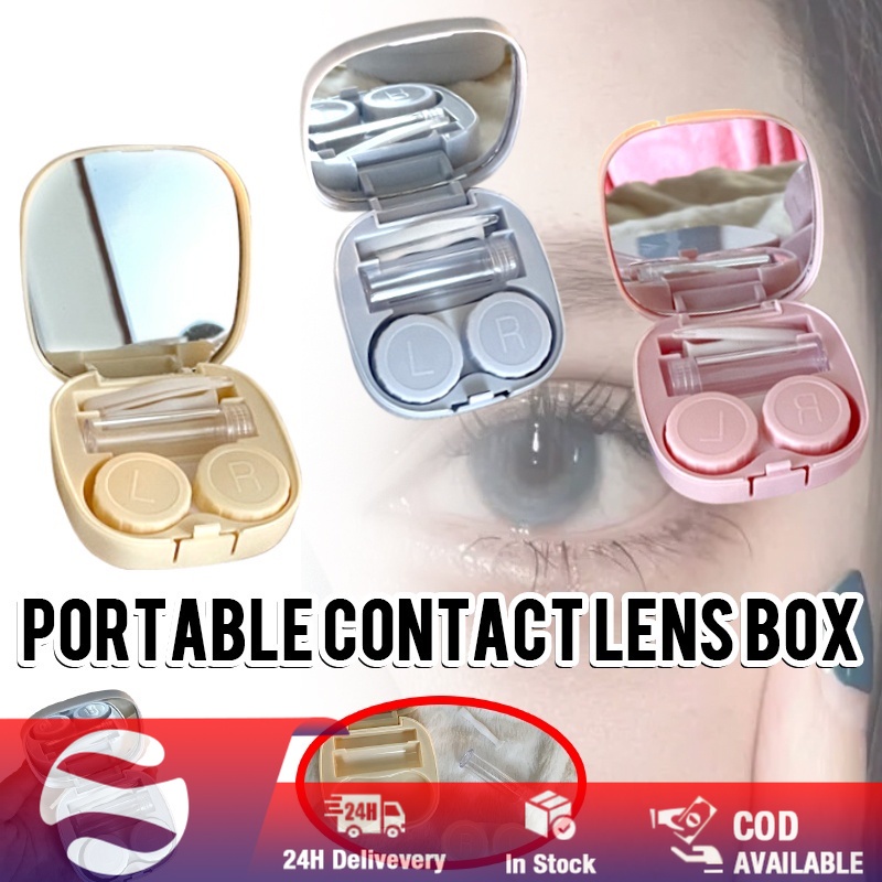 Round Simple Beautiful Pupil Care Box Contact Lens Storage Box H ...