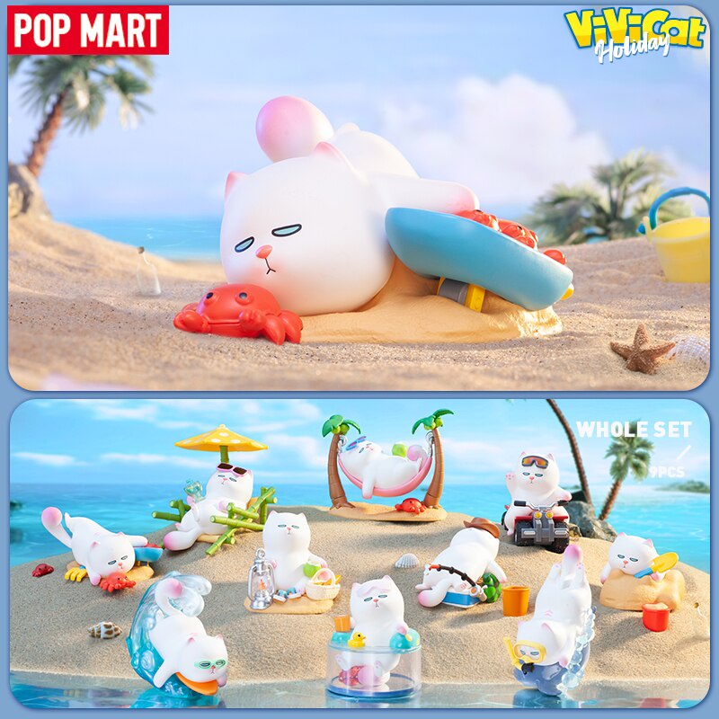 POP MART ViViCat Holiday Series Blind Box Toys Action Figure Cartoon ...
