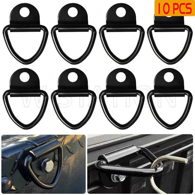 10 Pcs D-shaped Car Pull Ring Iron Plate Buckle Fixing Hook / Truck ...
