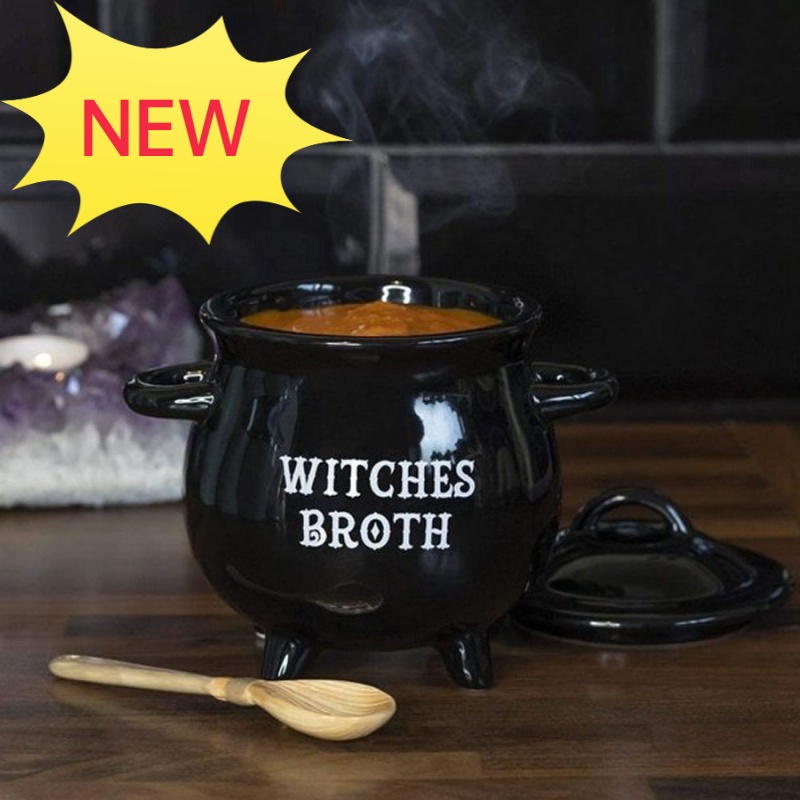 Graby2024 Ceramic Jar Magic Jar Witch Soup Bowl Crucible Witch Medicine ...