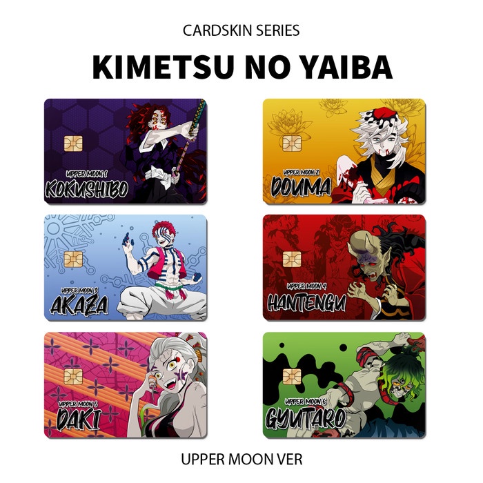 Kimetsu No Yaiba Demon Slayer Upper Moons Anime Card skin Sticker ...