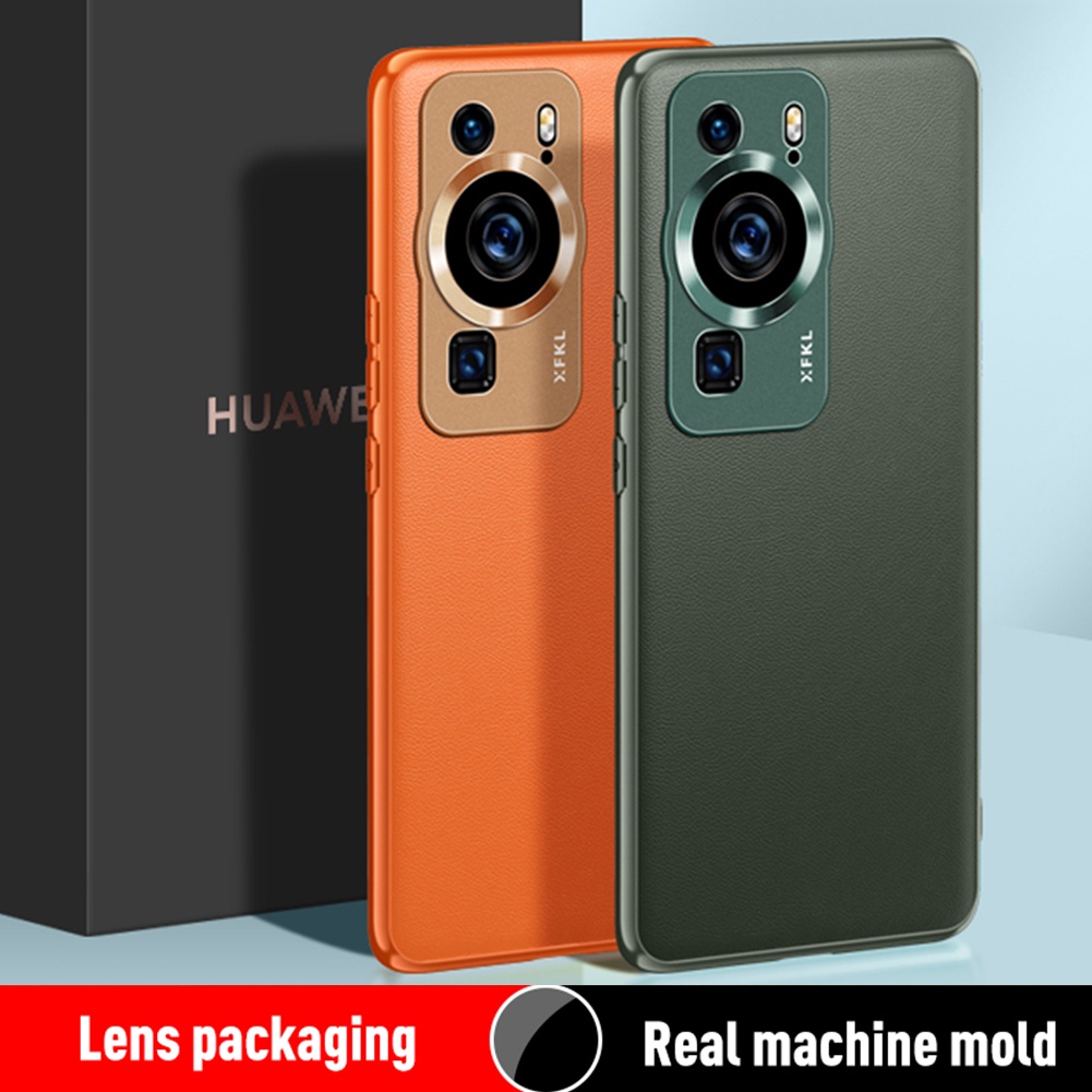 Hard PC Case For Huawei P60 Pro P60Pro Case luxury Leather shockproof ...