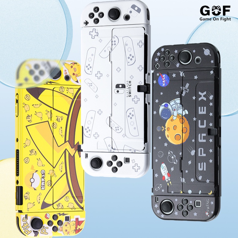 Nintendo Switch Console Accessories: OLED Case with Dockable Joy-Con ...