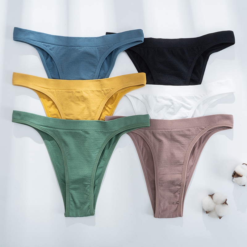 Women's Sexy Half Coverage Seamless Panties Female Low-rise Solid ...