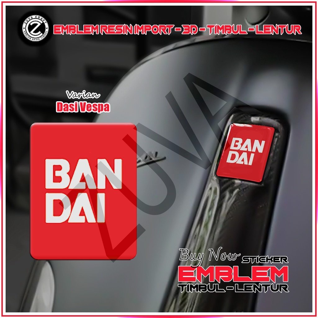 Vespa LOGO EMBLEM STICKER Bandai embossed Vespa STICKER Vespa TIE Vespa ...