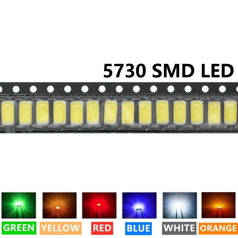 100PCS SMD LED Diodes 5730 5630 Diode 5730 SMD LED Diodo Kit Green RED ...