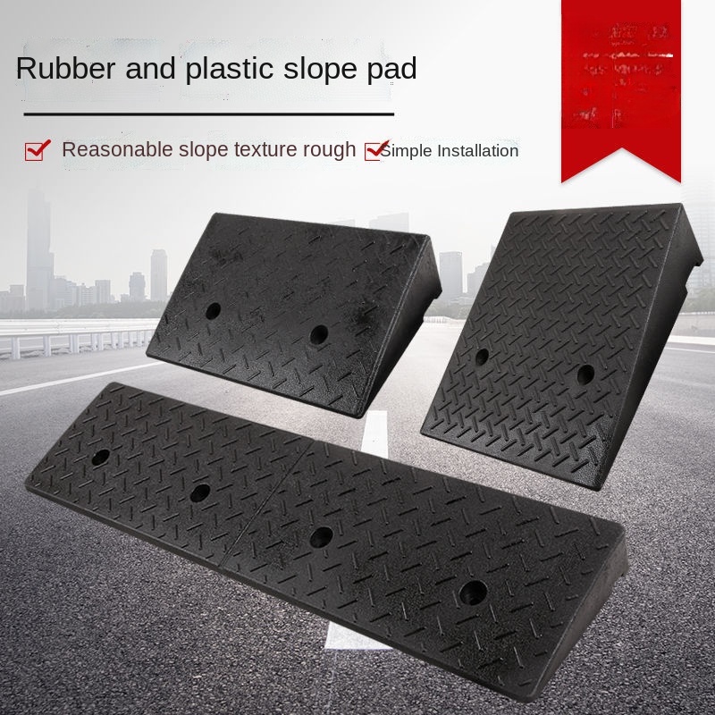 Rubber Heavy Duty Threshold Uphill Slope Curb Ramp Mat Pad Car Truck ...