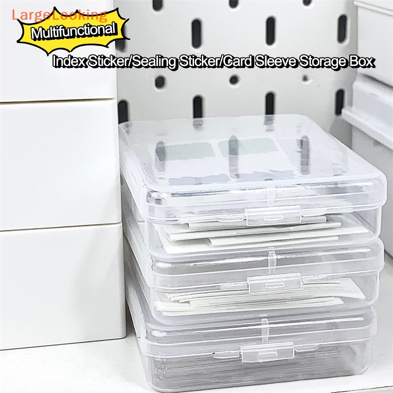 [LargeLooking] Transparent Storage Box Card Holder Sticker Stationery ...