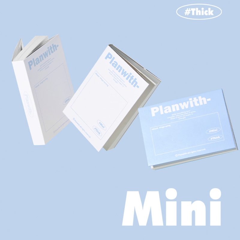 Cdaily|Mini Blank Notebook Draft Book Portable Notepad Word Book Thick ...