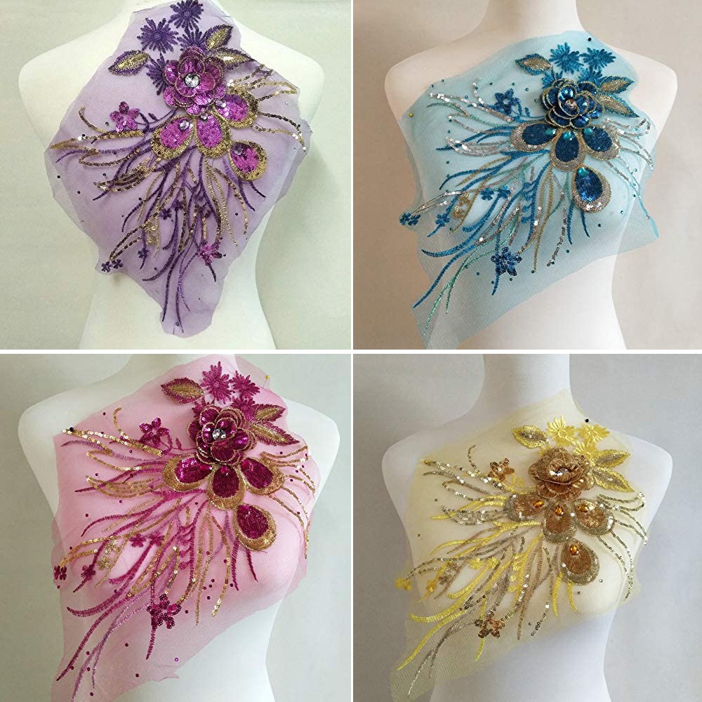 1 Piece Embroidery Lace Patch Flowers Repair 38*26CM | Shopee Philippines