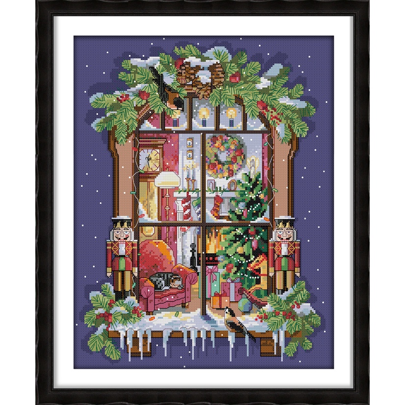 Joy Sunday Stamped Cross Stitch Ktis DMC Threads Chinese DIY Needlework ...