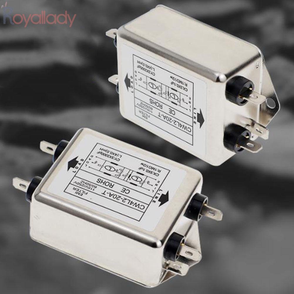 EMI Power Filter Single-Phase Double-Section Power Filter 3A/6A/10A ...