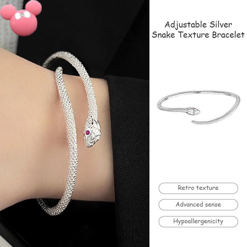 Silver Snake Bracelet Minimalist Design TD | Shopee Philippines