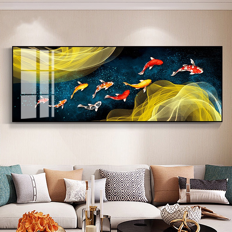 Big Size Wall Decorative Painting On Canvas Chinese Style Koi Poster ...