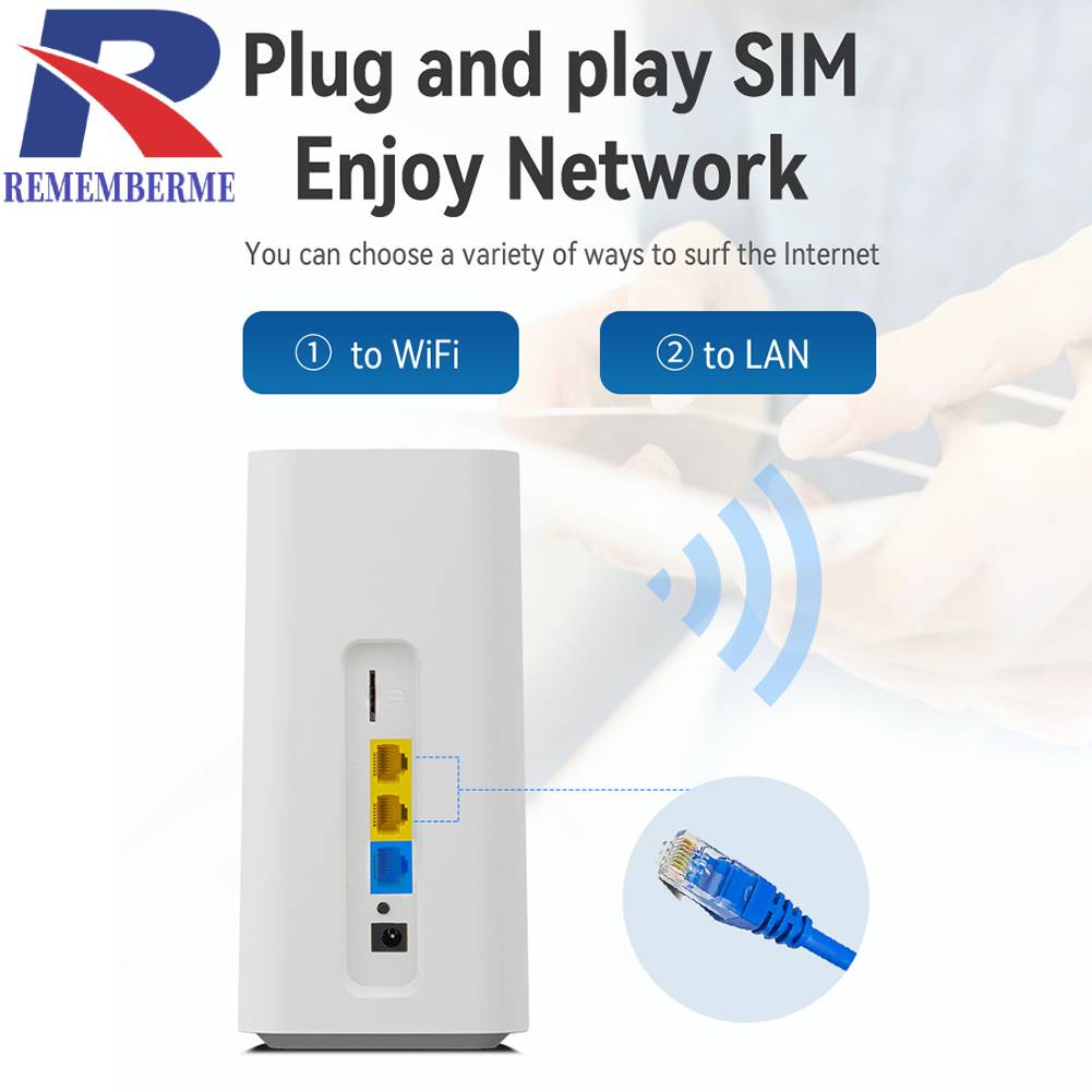 4G LTE WiFi Router 300Mbps 3 RJ45 with SIM Card Slot Internal Antenna ...