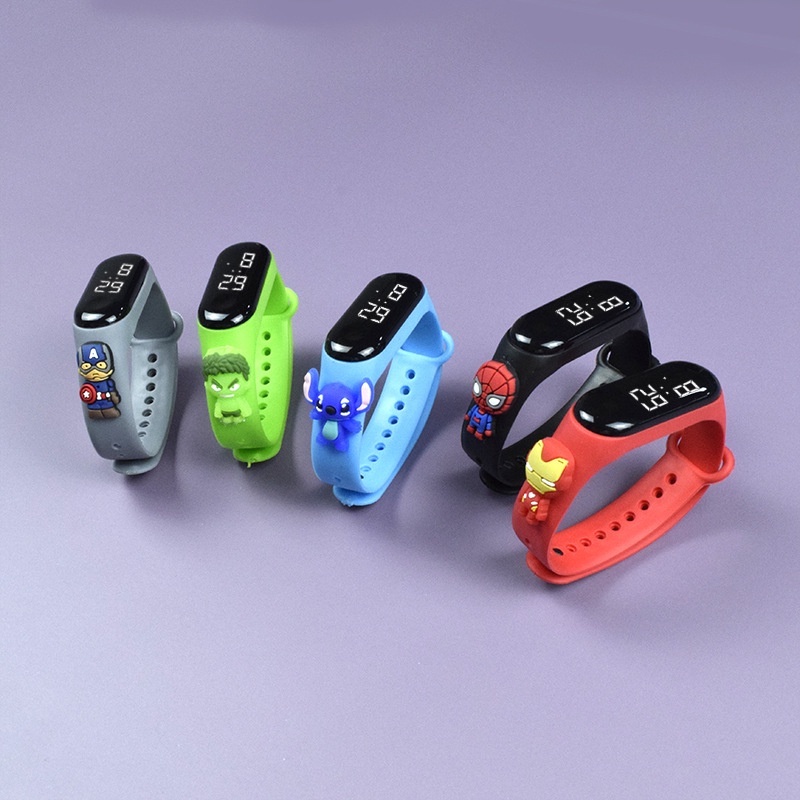 Kids Cartoon Watch LED Digital Sports Watch Waterproof Wristwatch ...