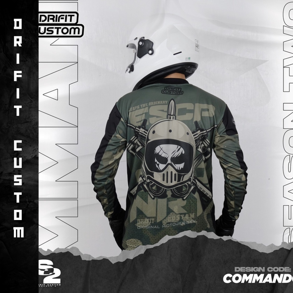 DRIFIT CUSTOM MOTO JERSEY - COMMANDO oto klasiko | Shopee Philippines