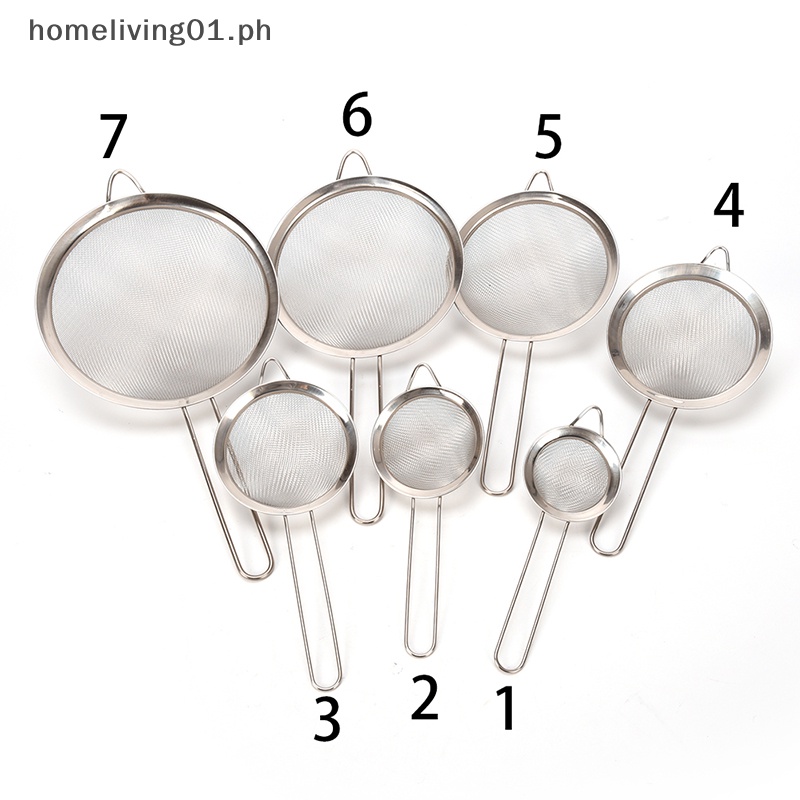 homeliving01 Kitchen Stainless Steel Wire Fine Mesh Oil Strainer Flour ...
