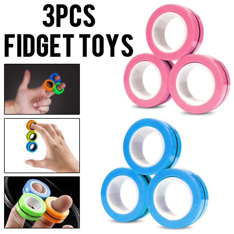 Fidget Toys Fingears Magnetic Rings Fidget Toy Magnetic Bracelet Ring ...