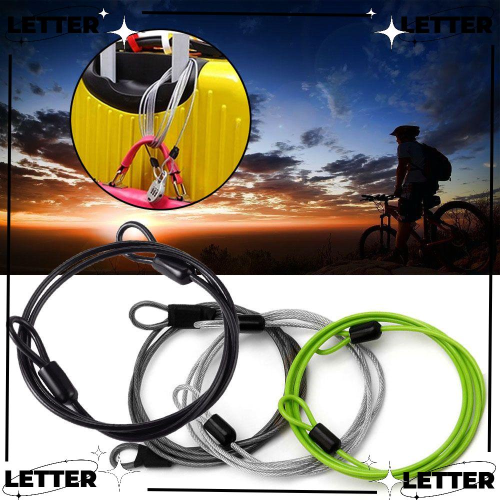 LETTER 100cm/39'' Outdoor Bike Lock Bicycle Motorcycles Cycling Cable ...