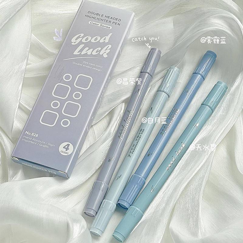 4Pcs/Lot Gradual Highlighter Pens Kawaii Candy Color Manga Markers ...