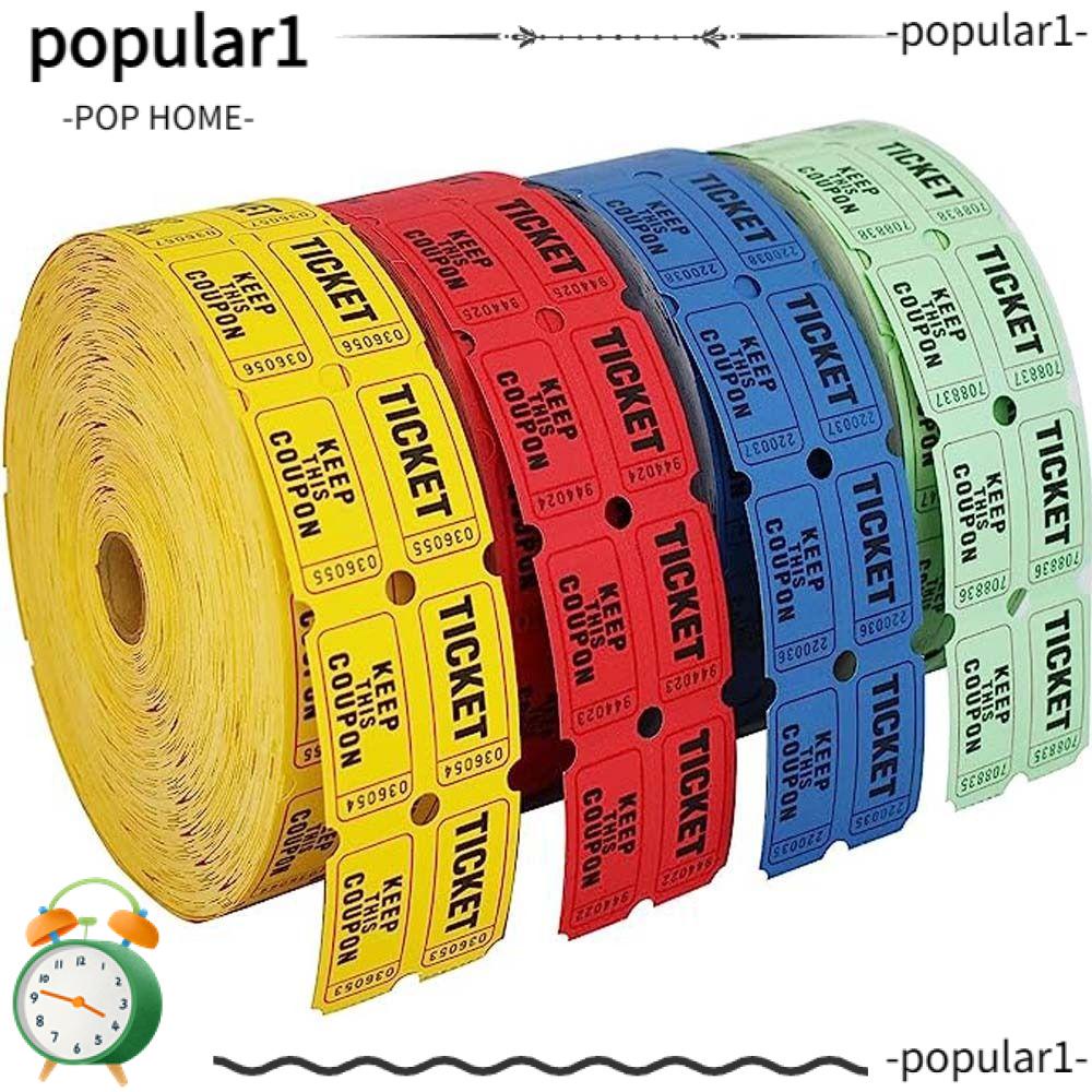 POP Raffle Tickets, Coated Paper Solid Color Events Tickets, Universal ...