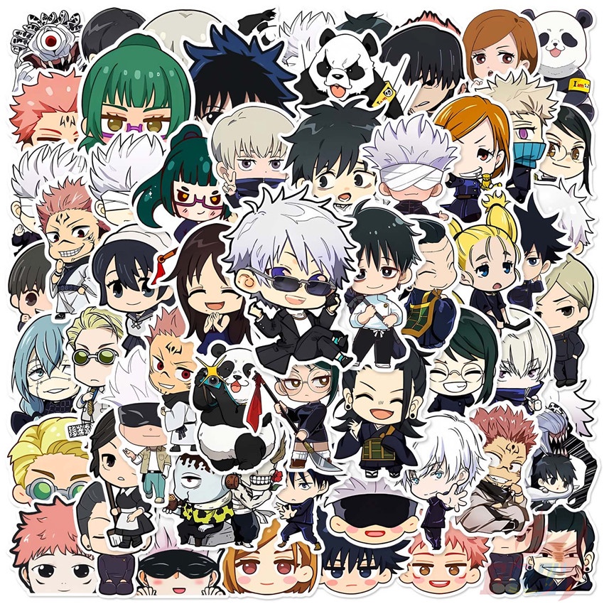 Q Jujutsu Kaisen Series 01 Stickers 50Pcs/Set DIY Fashion Waterproof ...