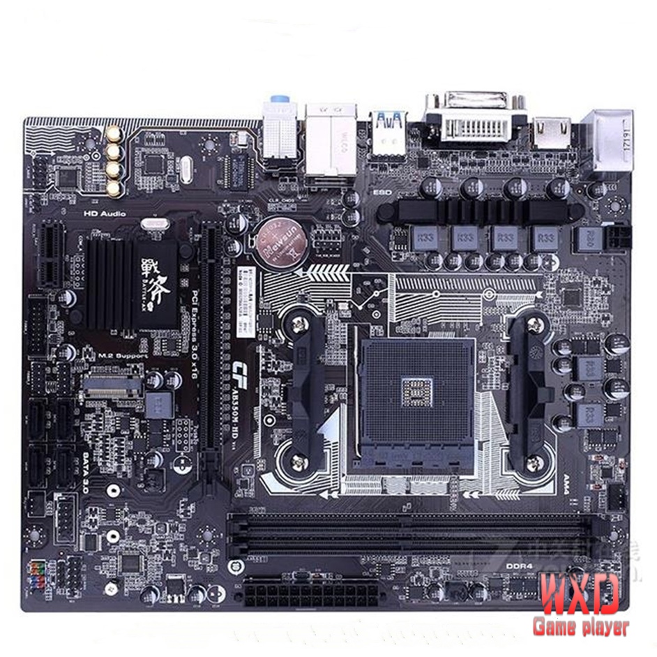 Used Colorful C.AB350M-HD V14 V14A B350M-HD Motherboard Socket AM4 DDR4 ...